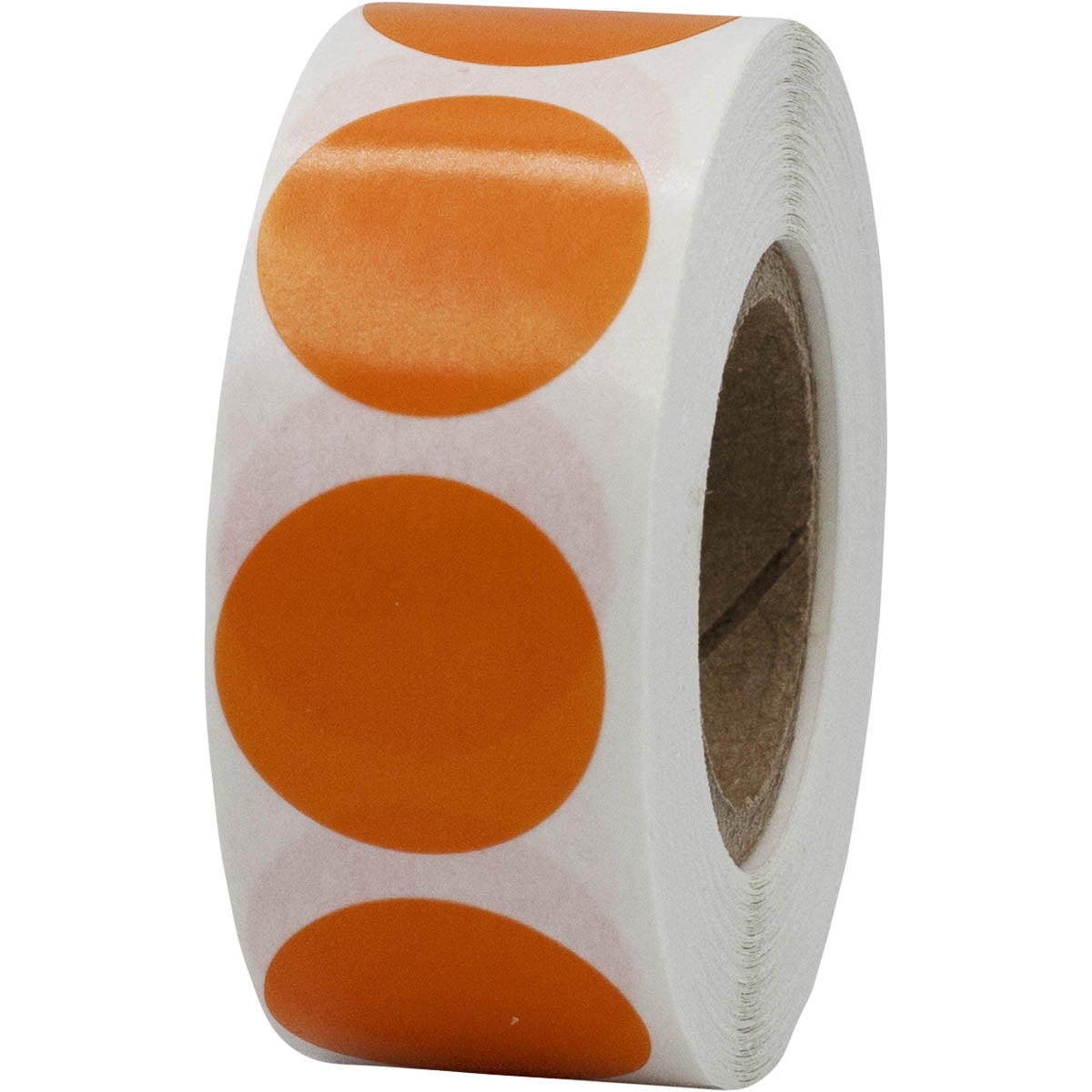 0.75" Inch Round Orange Transparent Circle Dot Stickers, 500 Pack ...