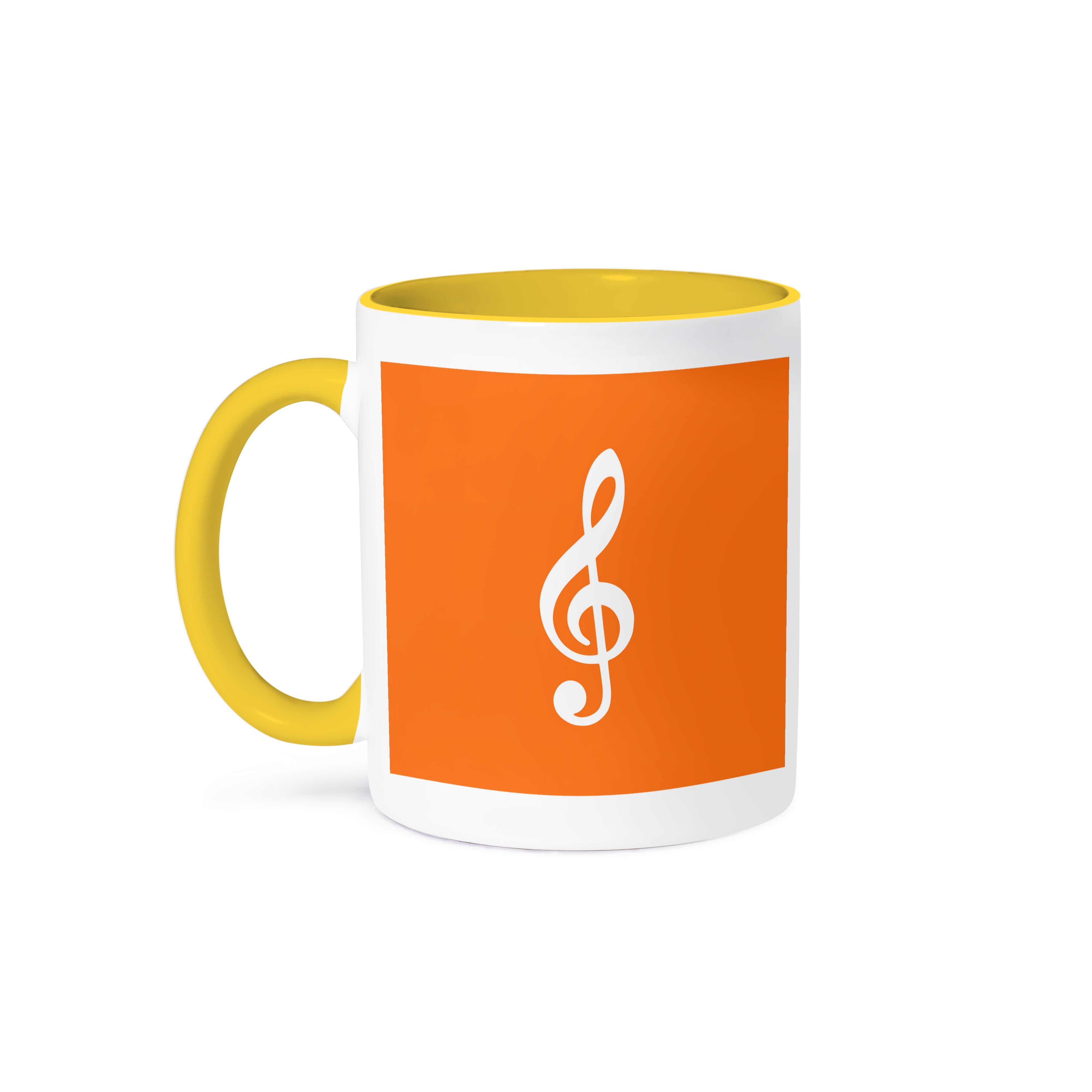 3drose, Orange Treble Clef Music Notation - G Clef Musical Note ...