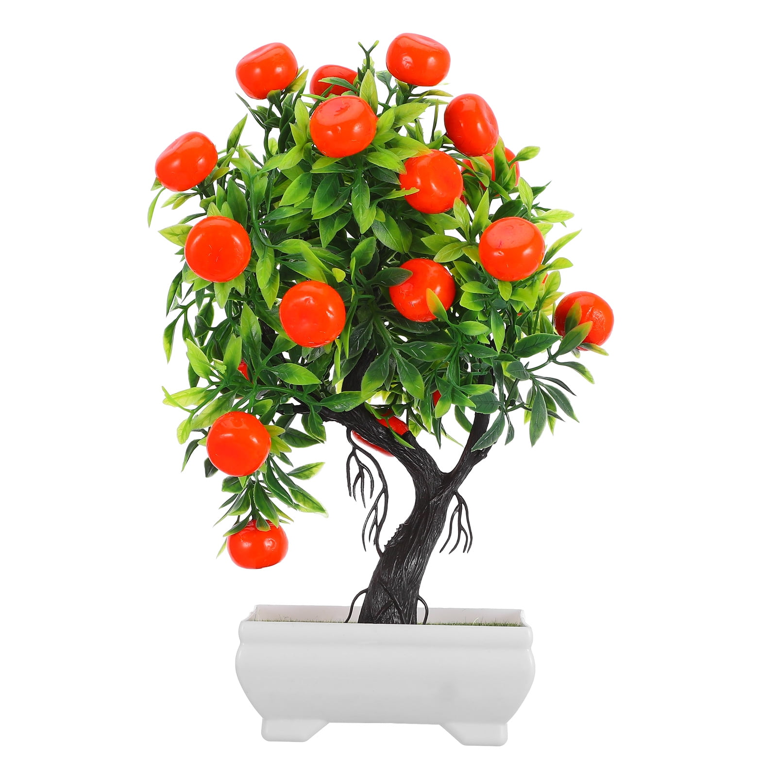 Artificial Plant Home Desktop Fake Orange Tree Decor Simulation Bonsai ...
