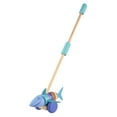 Orange Tree Toys: Push Along: Shark - Wooden Toy, Colorful Wheeled ...