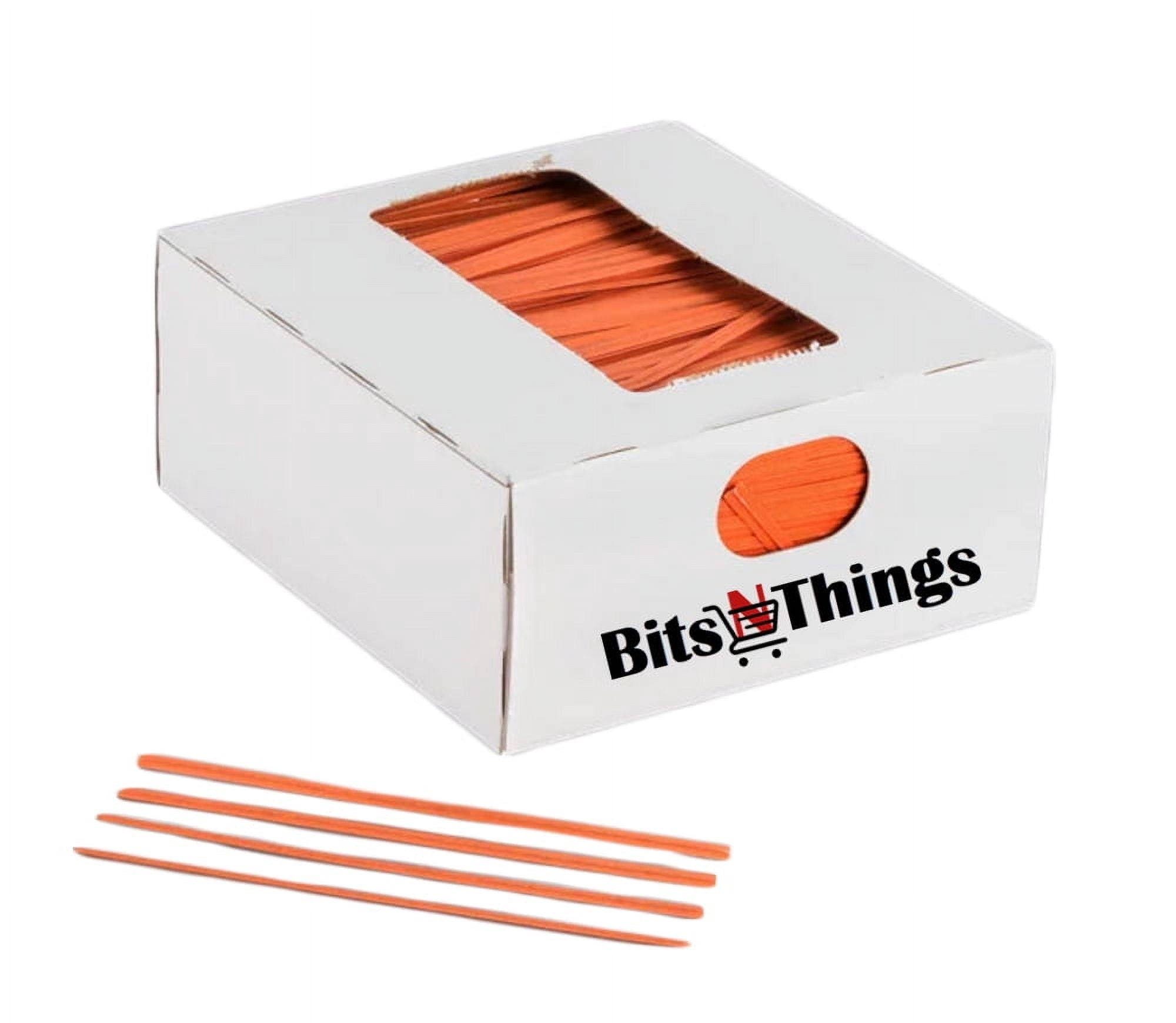 Orange Twist Ties for Bags | Bulk 2000 Pack with Dispenser Box | 4 ...