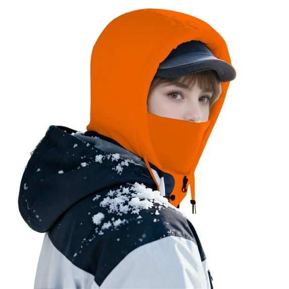 Orange Unisex Lei Feng Hat With Thick Lining For Winter Outdoor ...