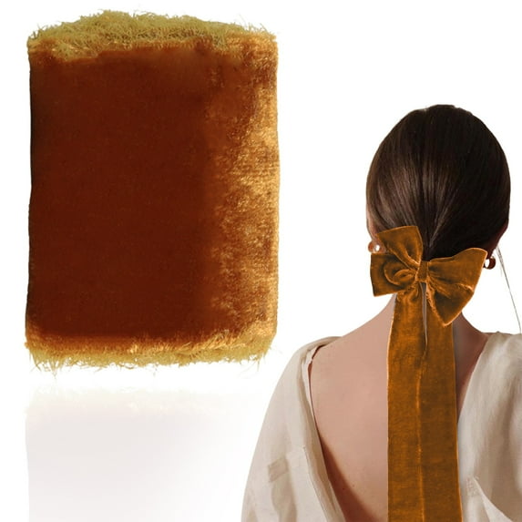 Orange Velvet Ribbon,Flocked Tear Edge Vintage Style,Hair Ribbons for ...