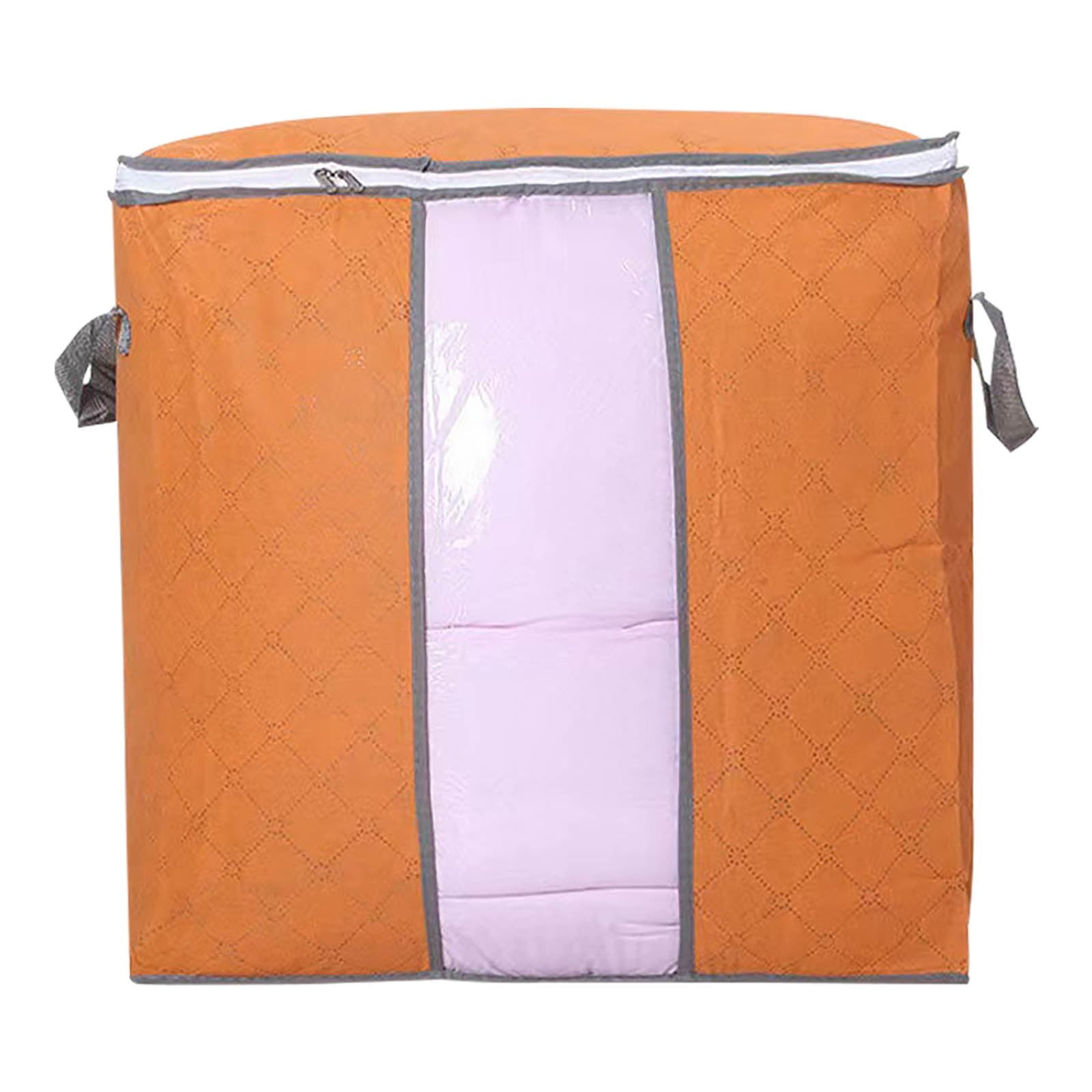 Orange Visual Clothing Folding Storage Bag, Quilt Non Woven Fabric Large Size, For Bedrooms ...