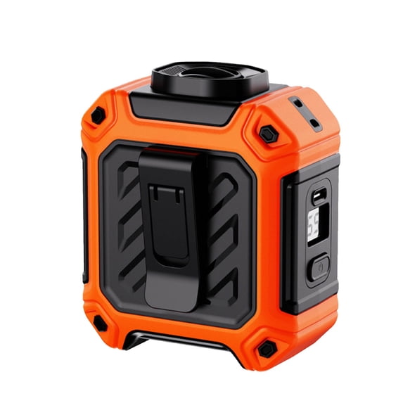 Orange Waist Mounted Fan 10000Mah 5 Speed Usb Rechargeable Digital ...