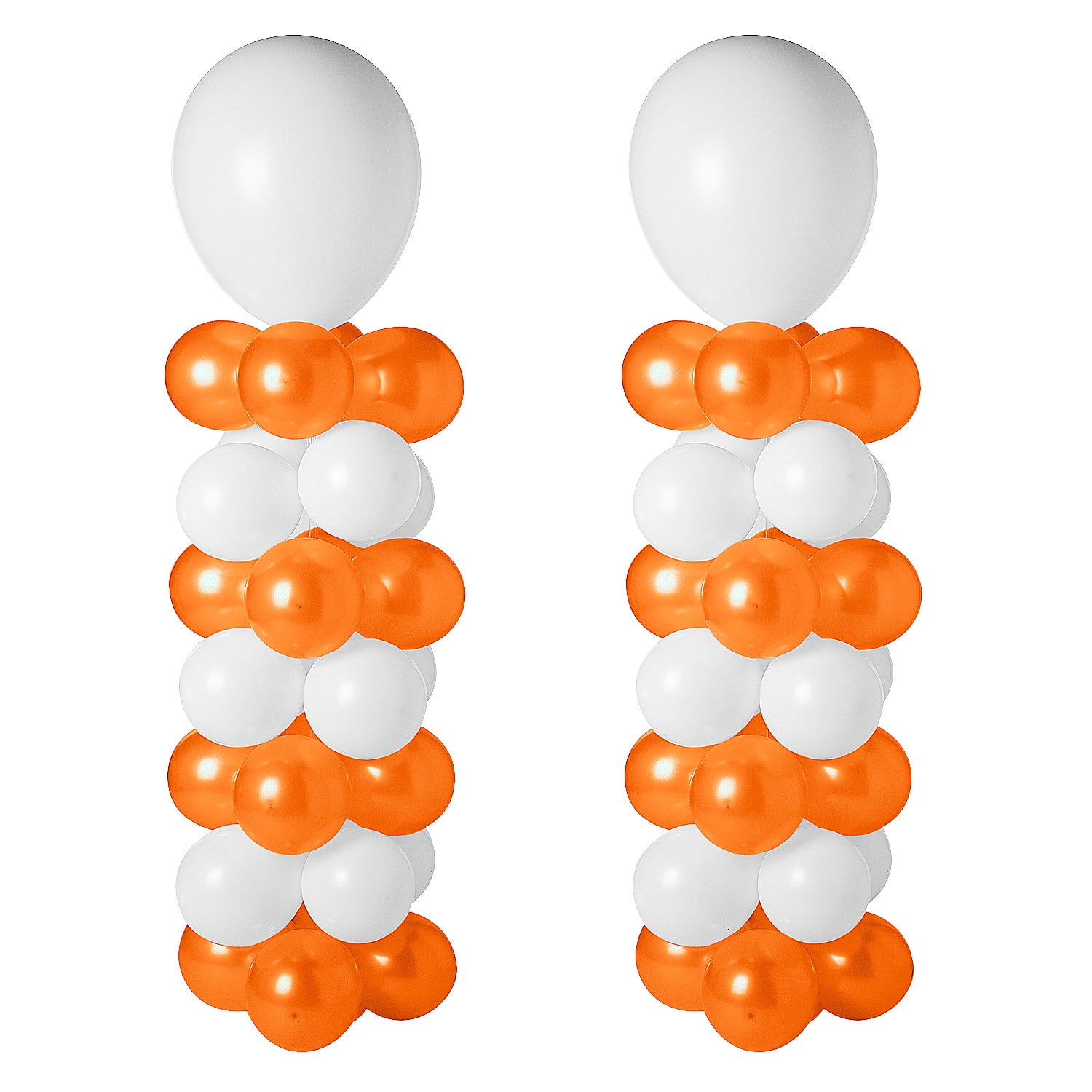 Orange & White Balloon Column Kit 131 Pieces - Walmart.com