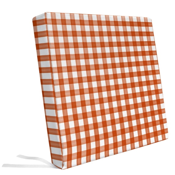 Orange White Buffalo Checker Outdoor Seat Cushion Covers Set of 2 ...