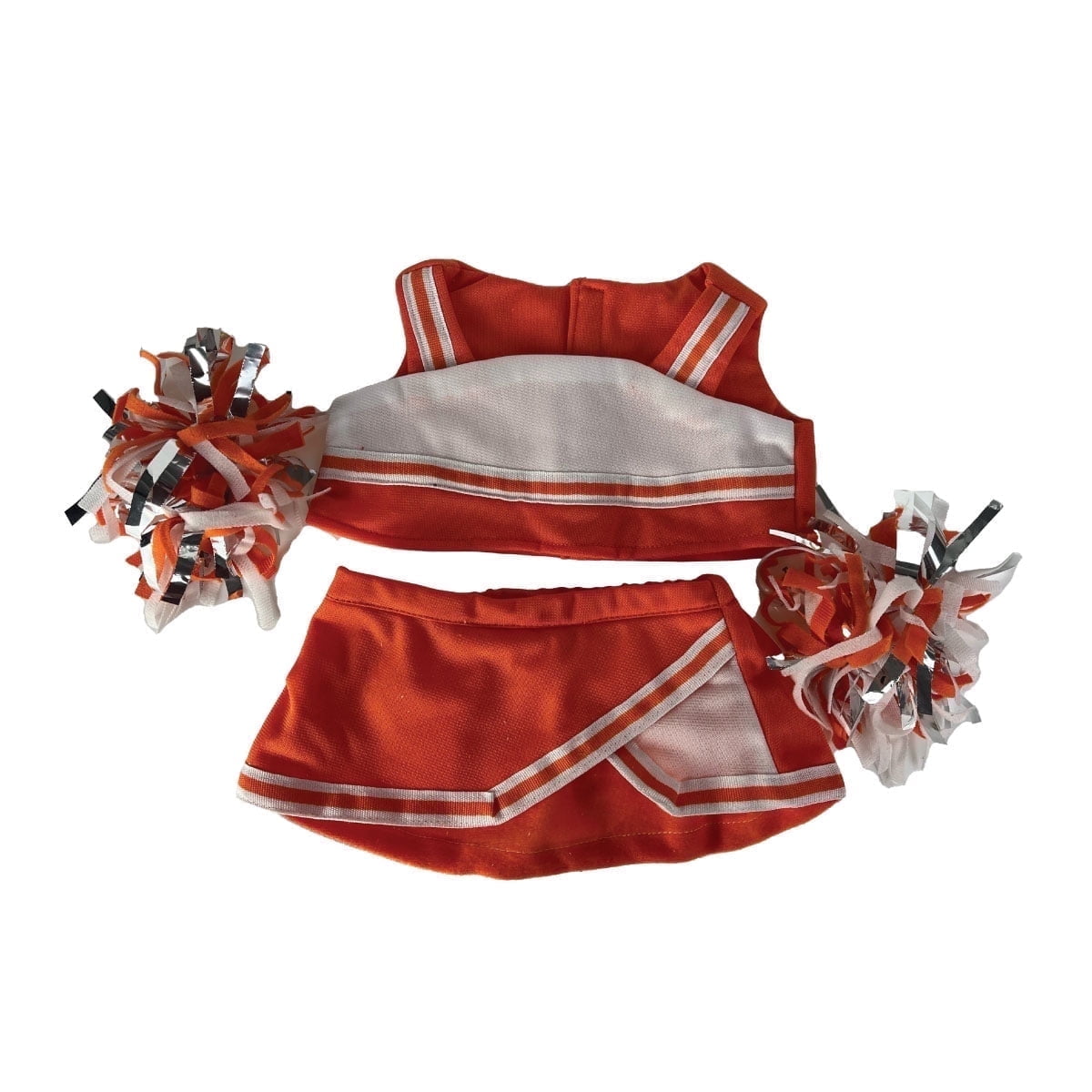 Plush Gear 16" Orange & White Cheerleader Outfit Stuffed Animal Clothes ...