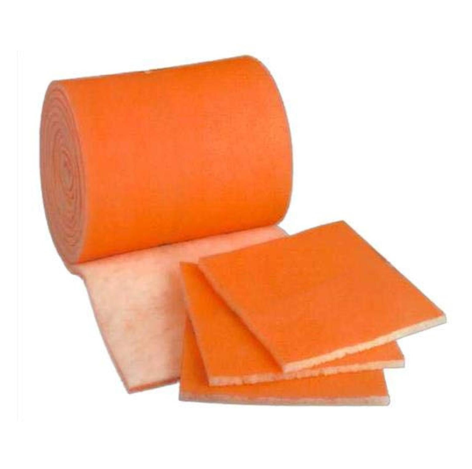 Orange/White MERV8 HVAC/Air Filter Media Roll with a Heavy Dry ...