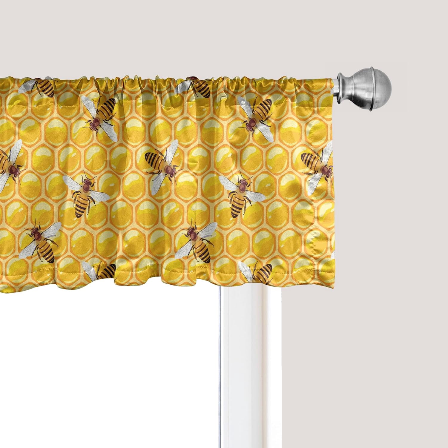 Orange Window Valance Rod Pocket for Kitchen for Bedroom Home Decor ...