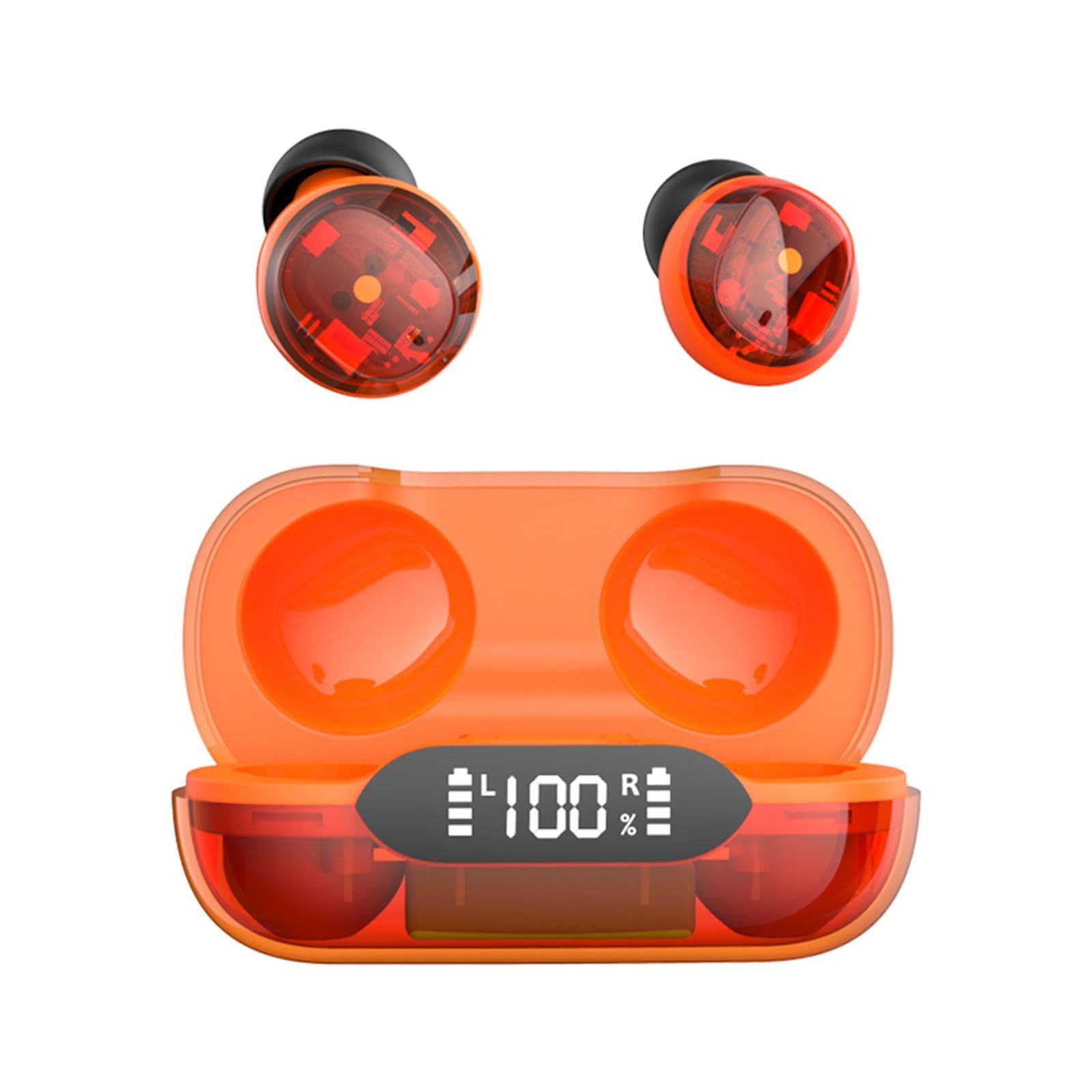 Orange Wireless Bluetooth Small Earbuds for Small Ear Canals Small Mini ...