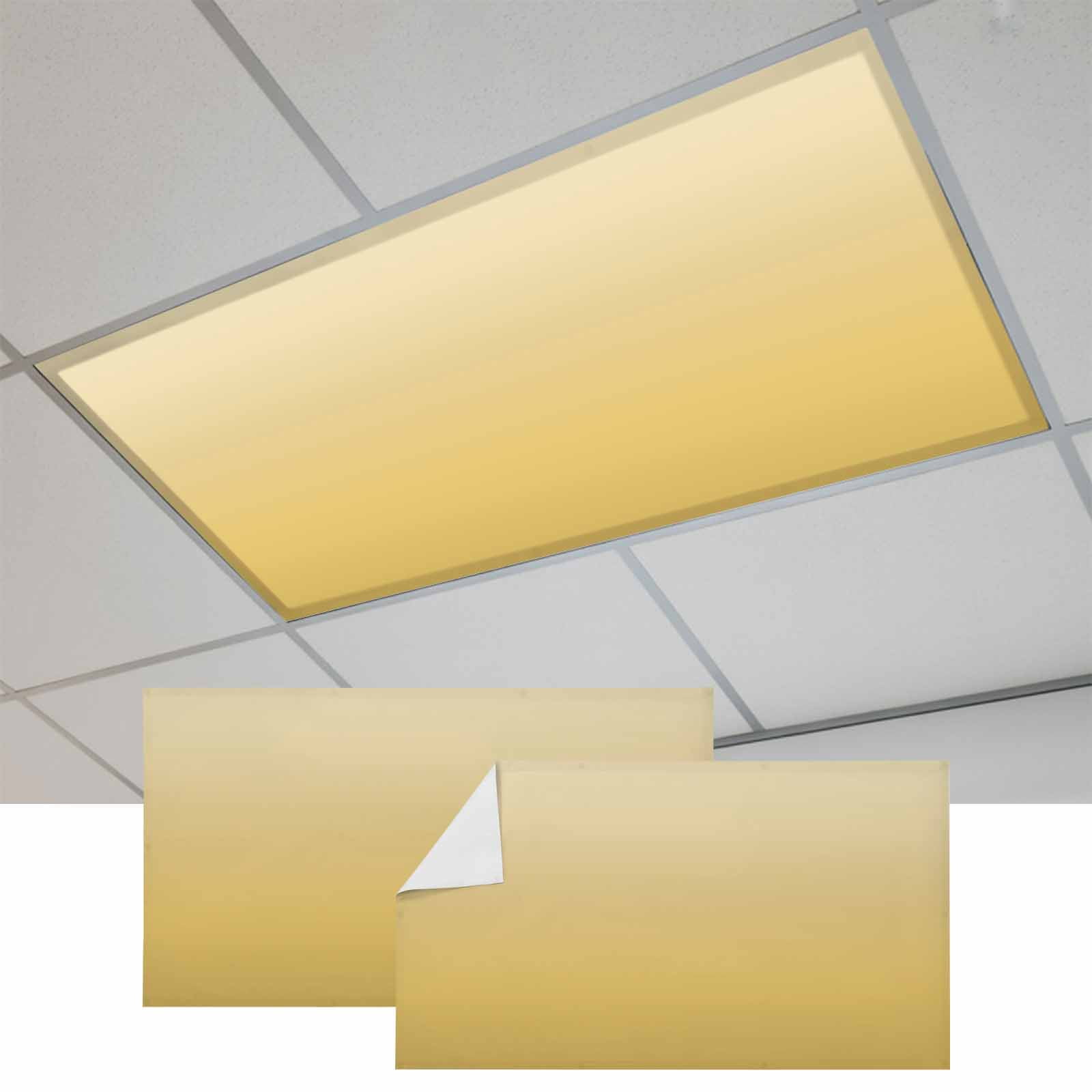 Orange Yellow Ombre Fluorescent Light Covers, Modern Abstract Art ...
