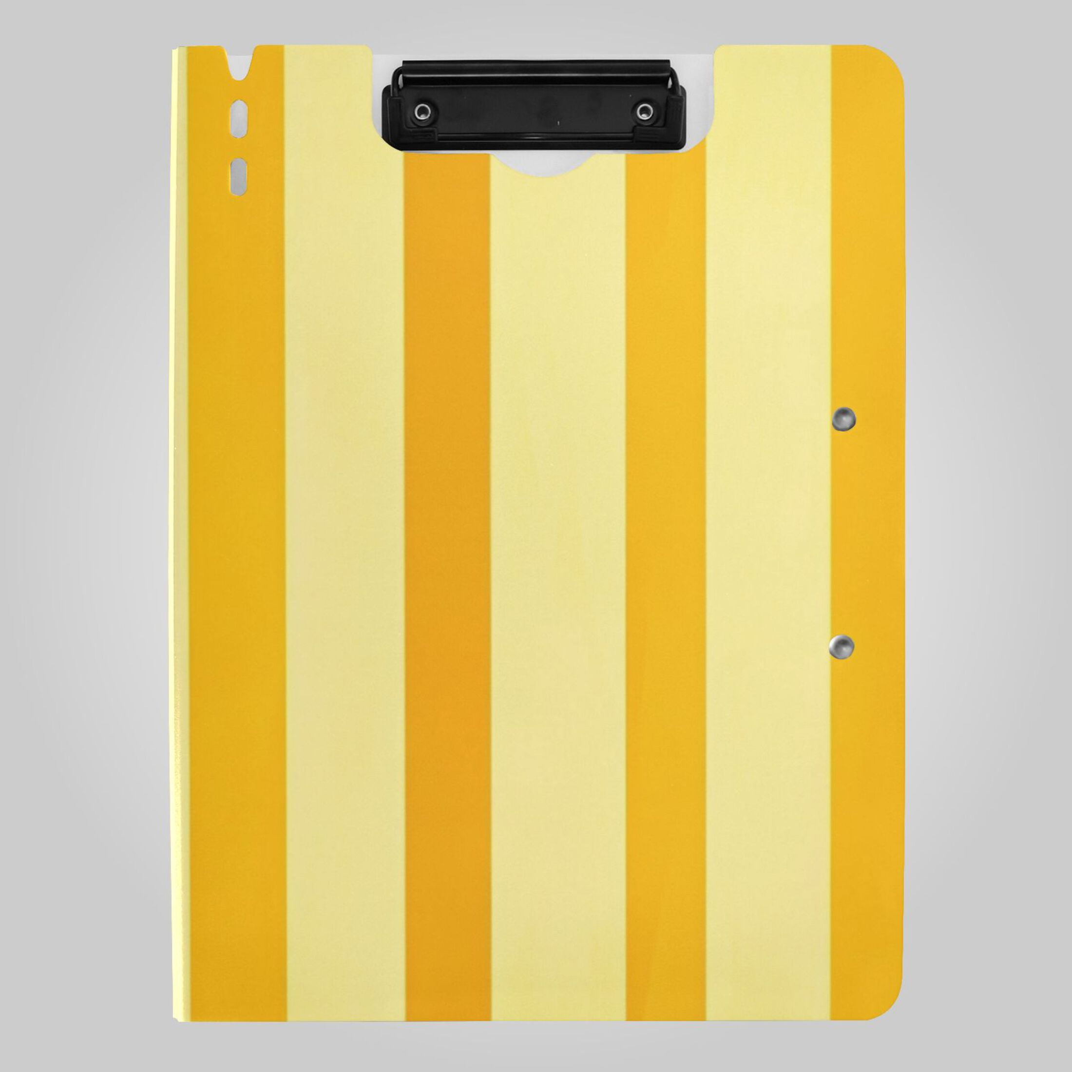 Orange Yellow Vertical Stripes Foldable Binder Folder Clipboard with ...