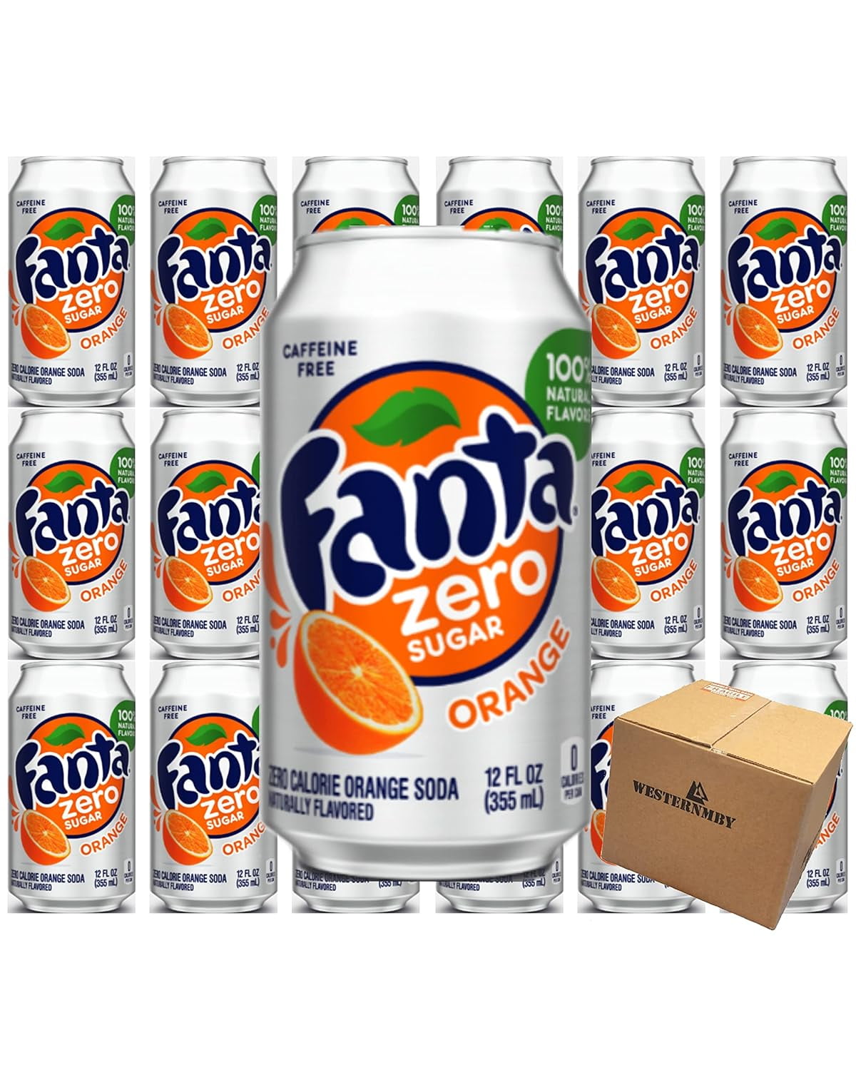 Orange Zero Soda, 12 Fl Oz Can (Pack of 18, Total of 216 Fl Oz ...