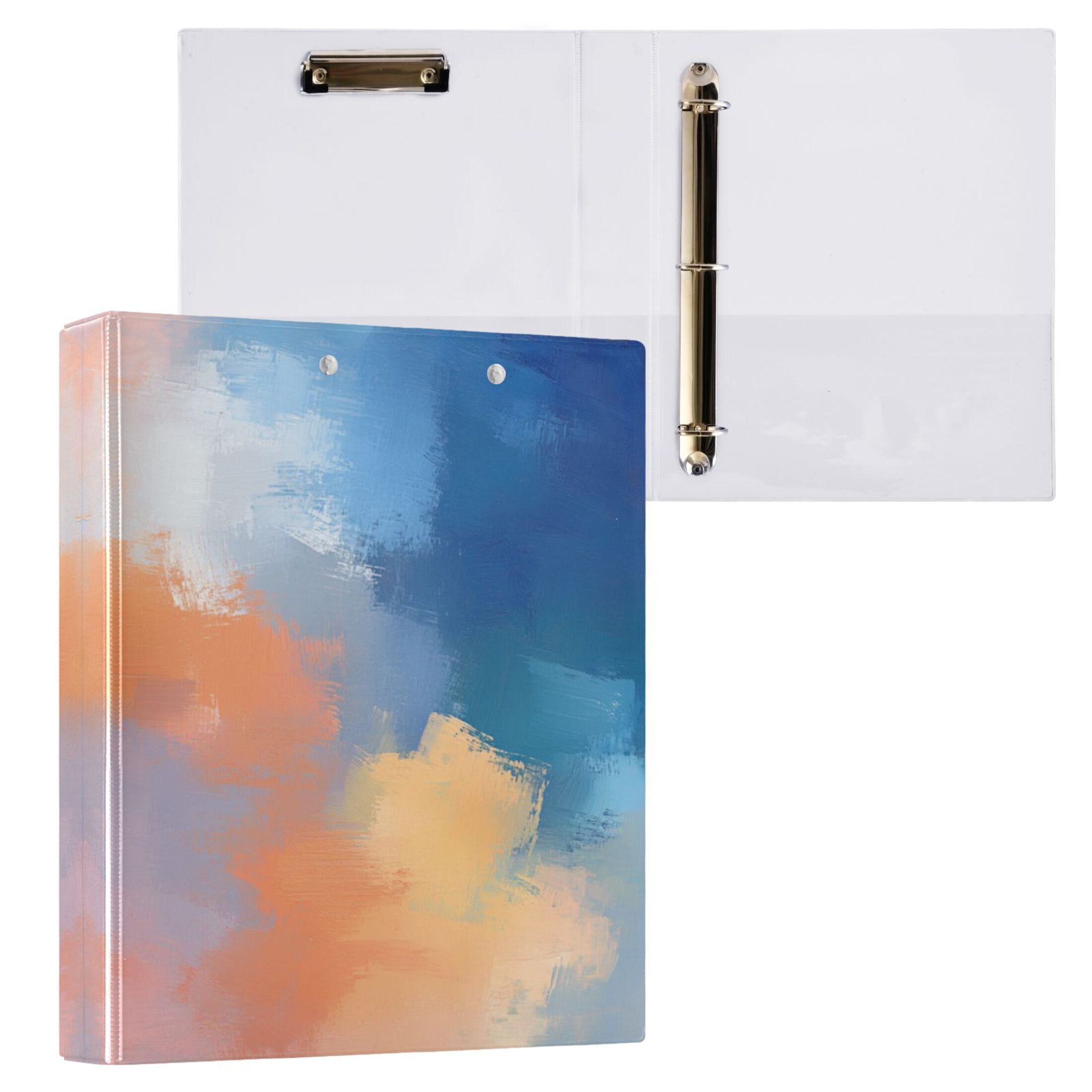 Orange and Blue Sky 3 Ring Hardcover Binders 1.5in Round Rings for ...