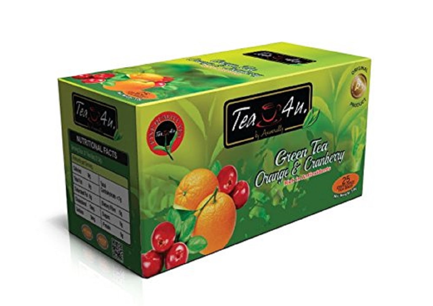 Tea4U Orange and Cranberry Green Tea, Authentic Sri Lankan Blend, 25 ...