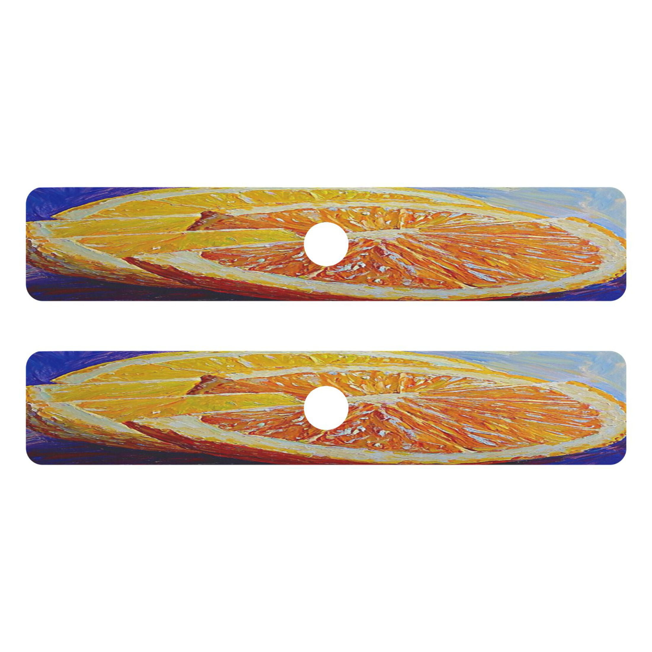 Orange and Lemon Extra Long Silicone Algae Sink Mat 30x5.4in 2 Pack ...