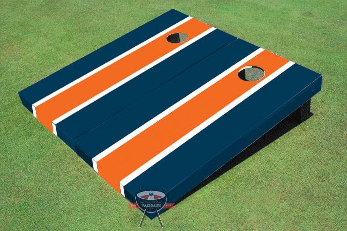 Orange and Navy Matching Long Stripe Cornhole Boards - Walmart.com