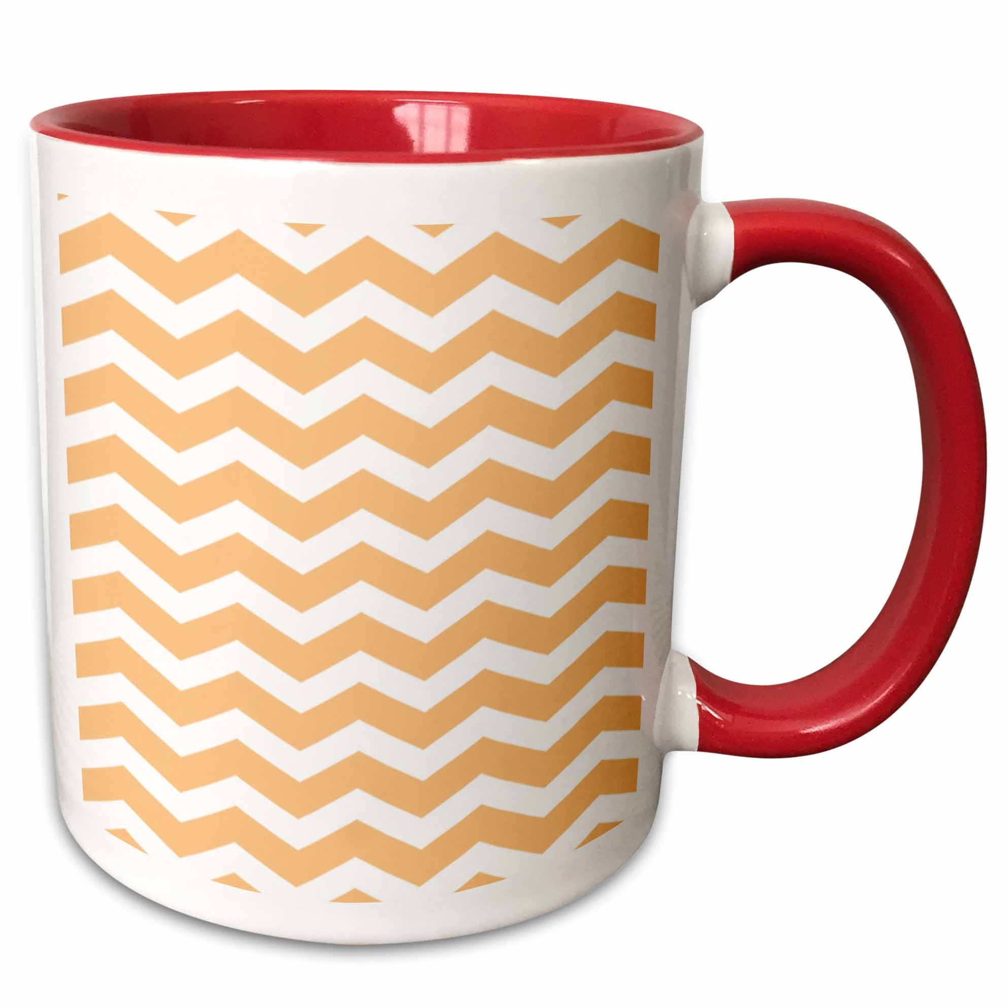 Orange and White Chevron Zig Zag Pattern - Modern Contemporary bold ...