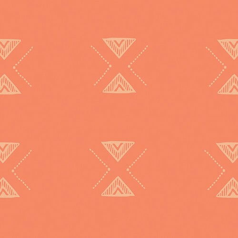 Orange aztec fabirc, Art Gallery Triangular Impression cotton fabric ...
