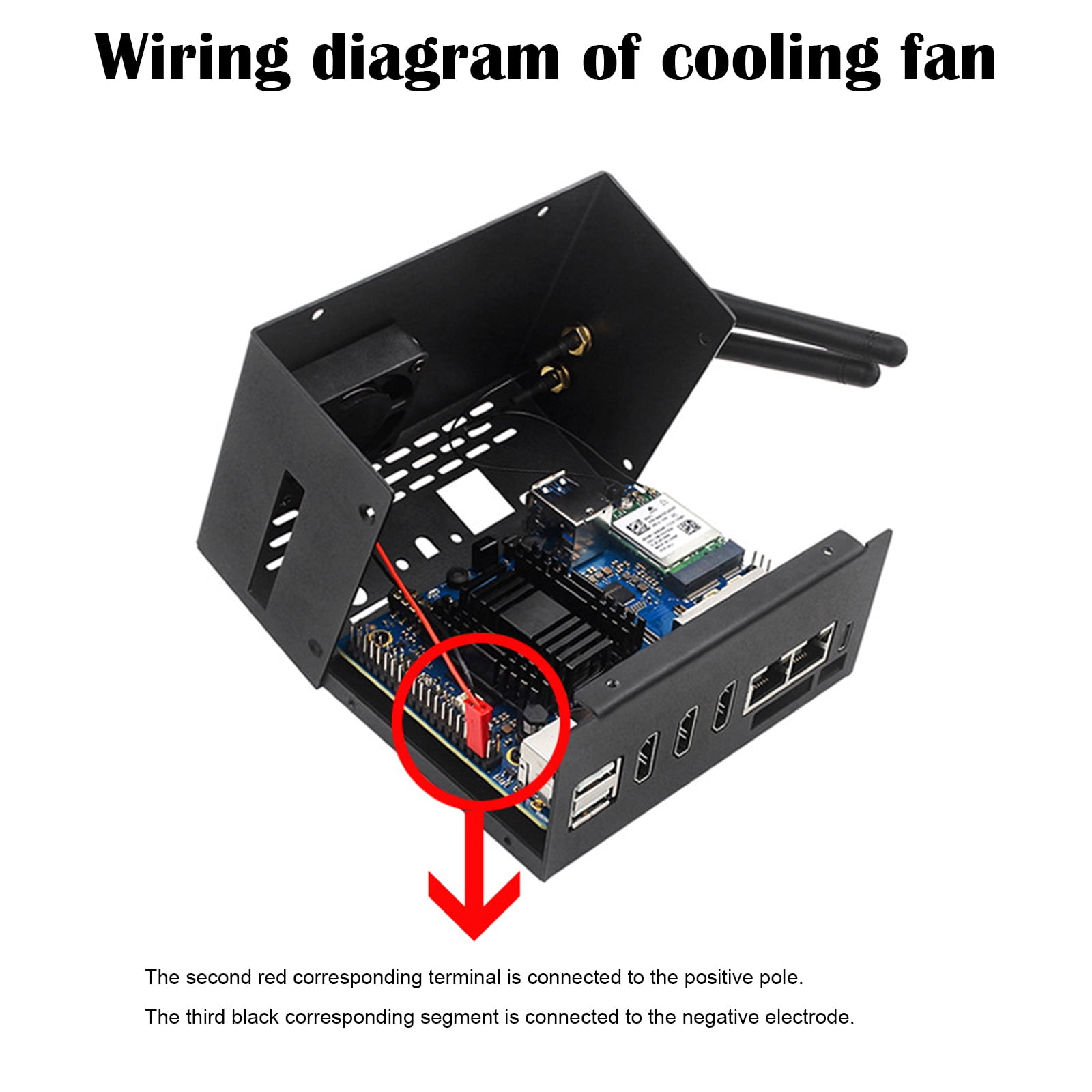 Orange pi 5 Plus Cooling Case with Fan & Heat Sink - Walmart.com