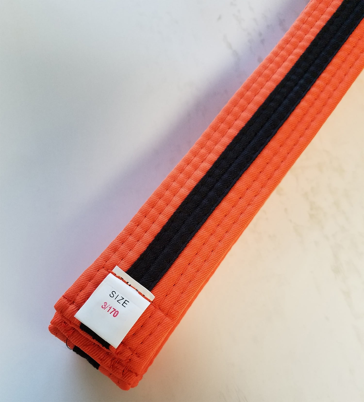Orange with Black Stripe Karate Belt Taekwondo Belts Martial Arts MMA ...