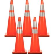 18" Orange PVC Reflective Traffic Safety Cone - Walmart.com