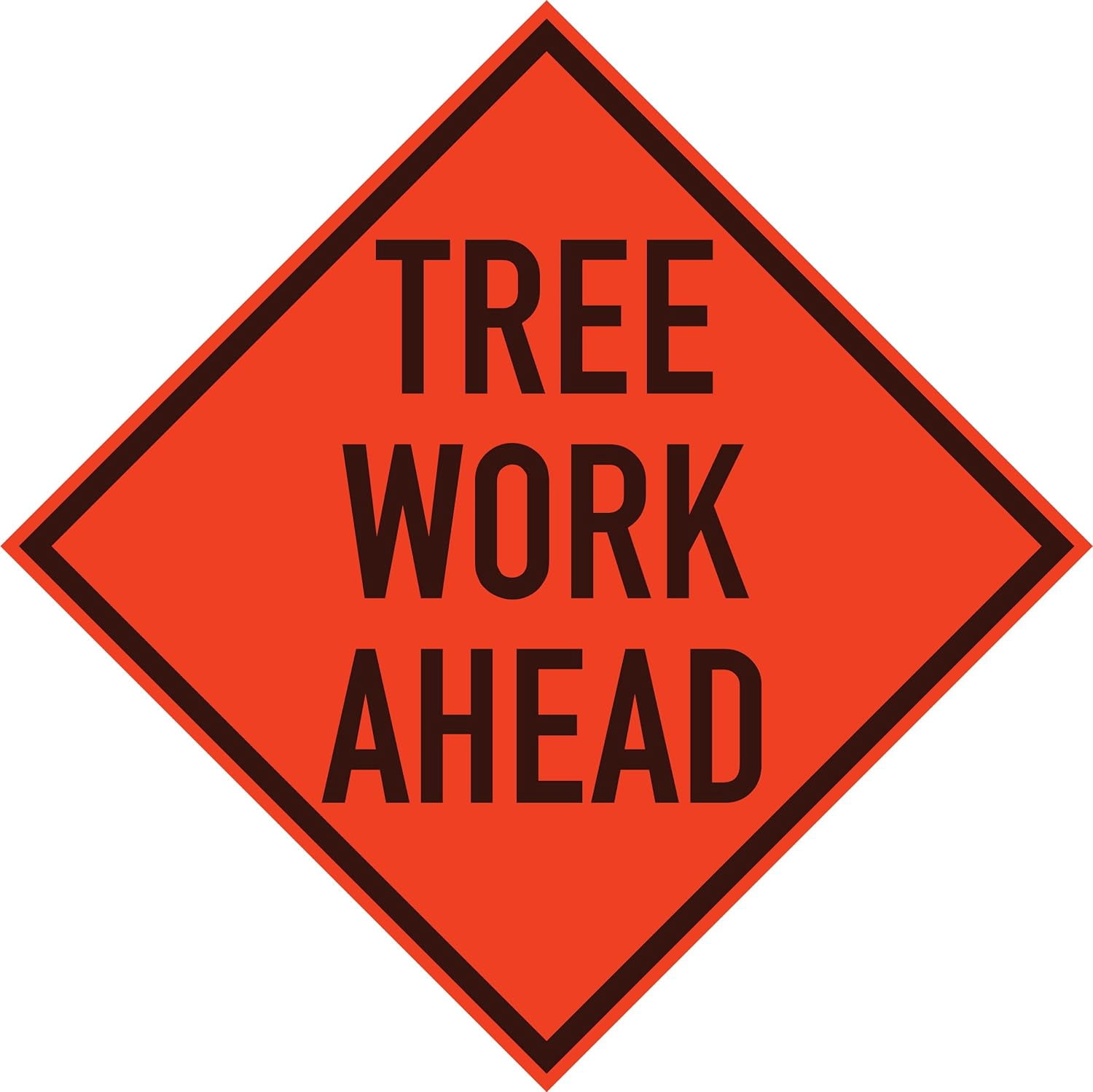 OrangeGear™ 36” x 36” Tree Work Ahead MUTCD Orange Mesh Safety Traffic ...