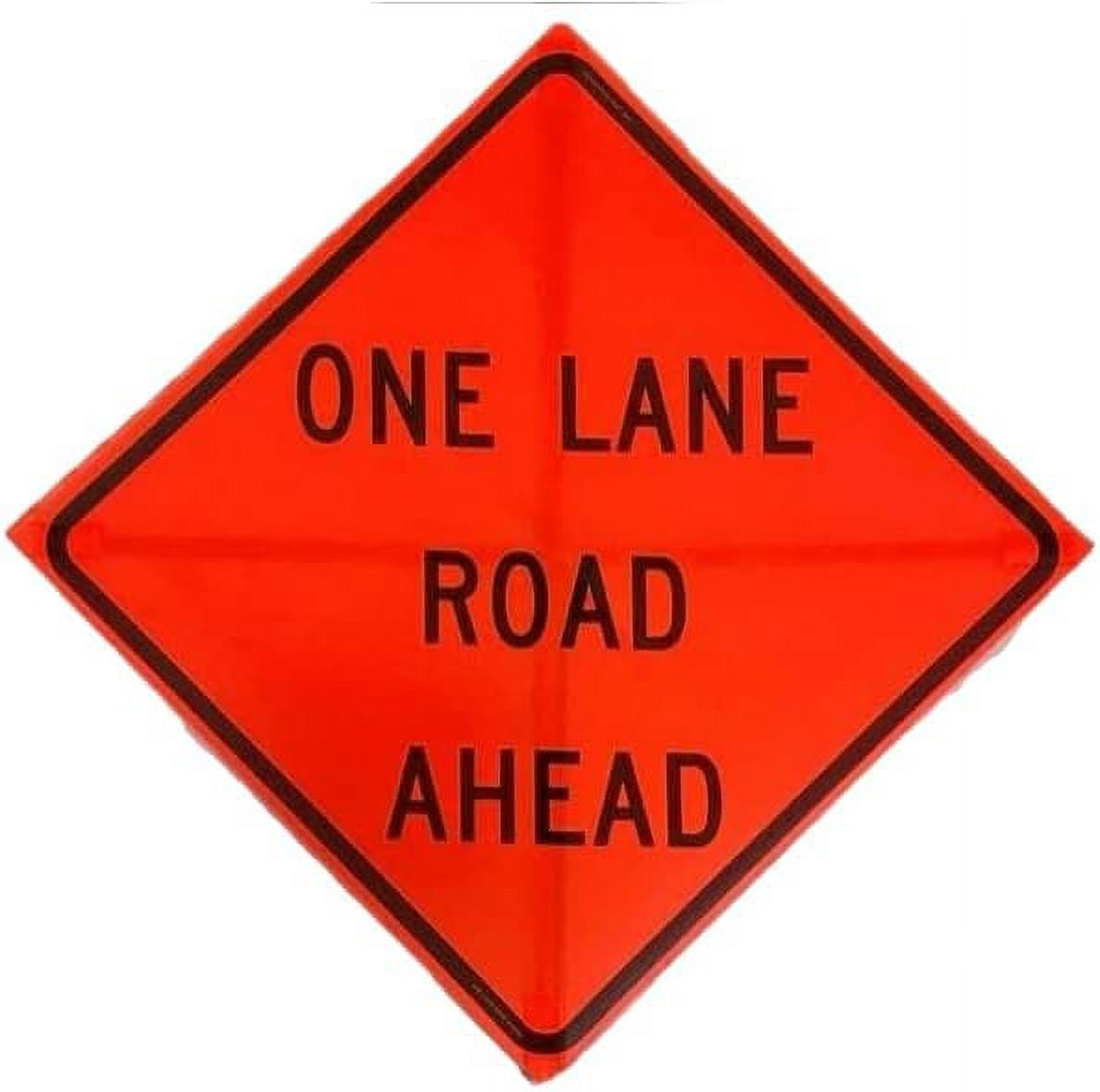 OrangeGear™ 36” x 36” One Lane Road Ahead MUTCD Orange Mesh Safety ...