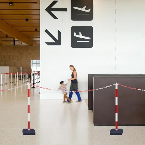 OrangeStar 4 Pack 40" Traffic Delineator Post Cones w/Rubber Base ...