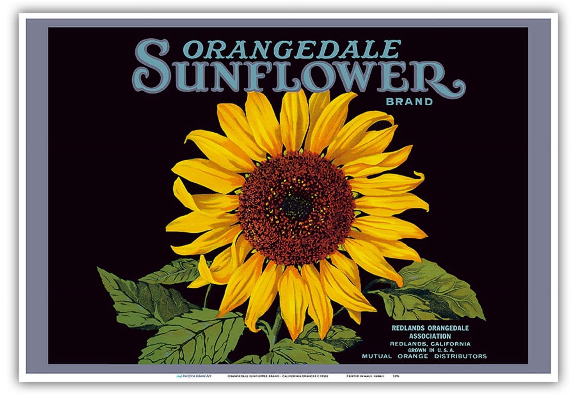 Orangedale Sunflower Brand - California Oranges - Vintage Fruit Crate ...