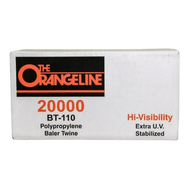 Orangeline 20,000 ft. Orange Polypropylene Baler Twine, 110 lb. Tensile ...
