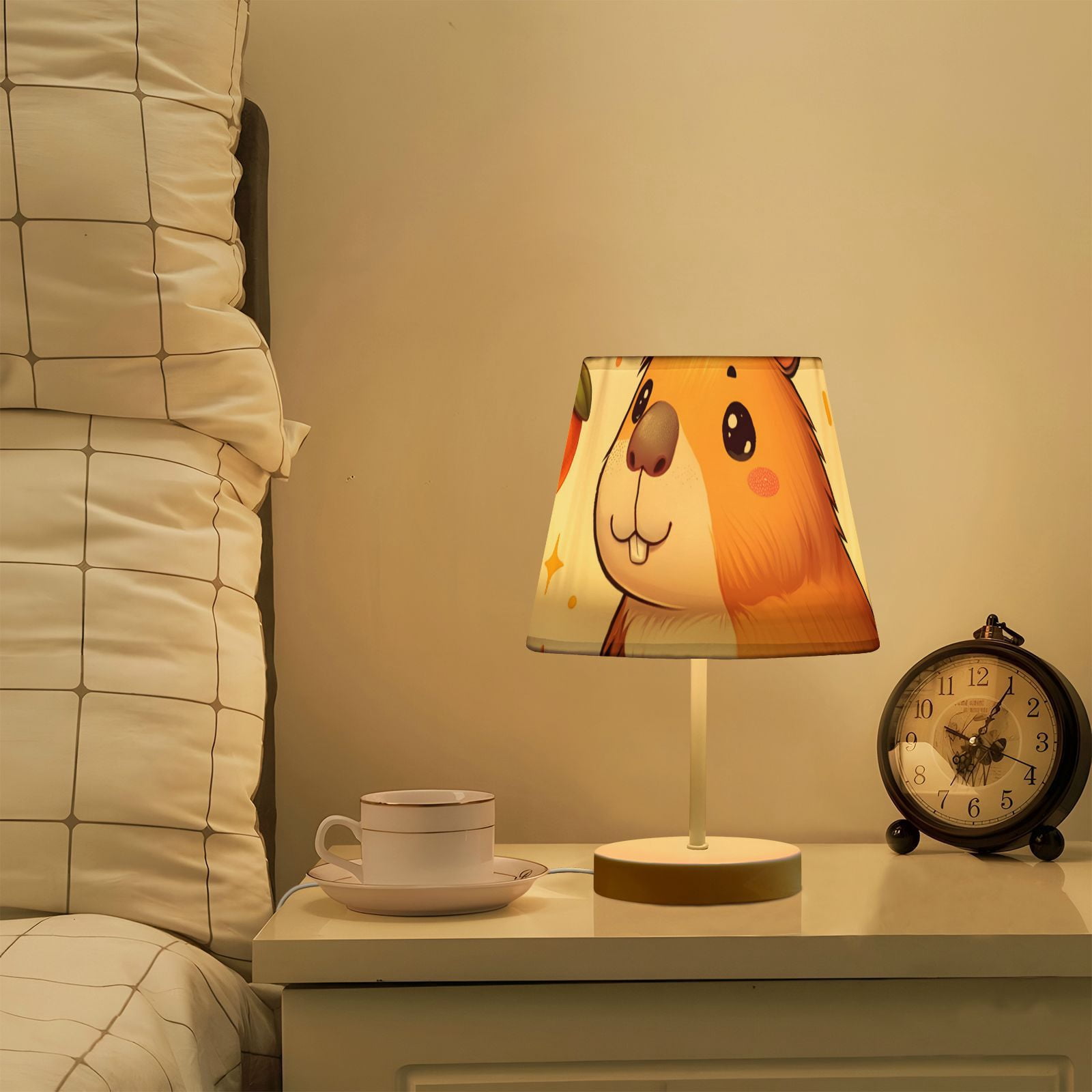 Oranges Capybaras LED Desk Lamp Table Lamp USB Bedside Nightstand Small ...