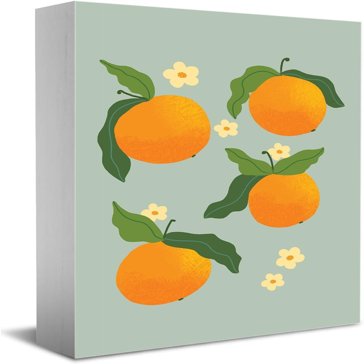 Oranges Fruit Market Spring Wooden Box Sign Spring Sign Floral Desk ...