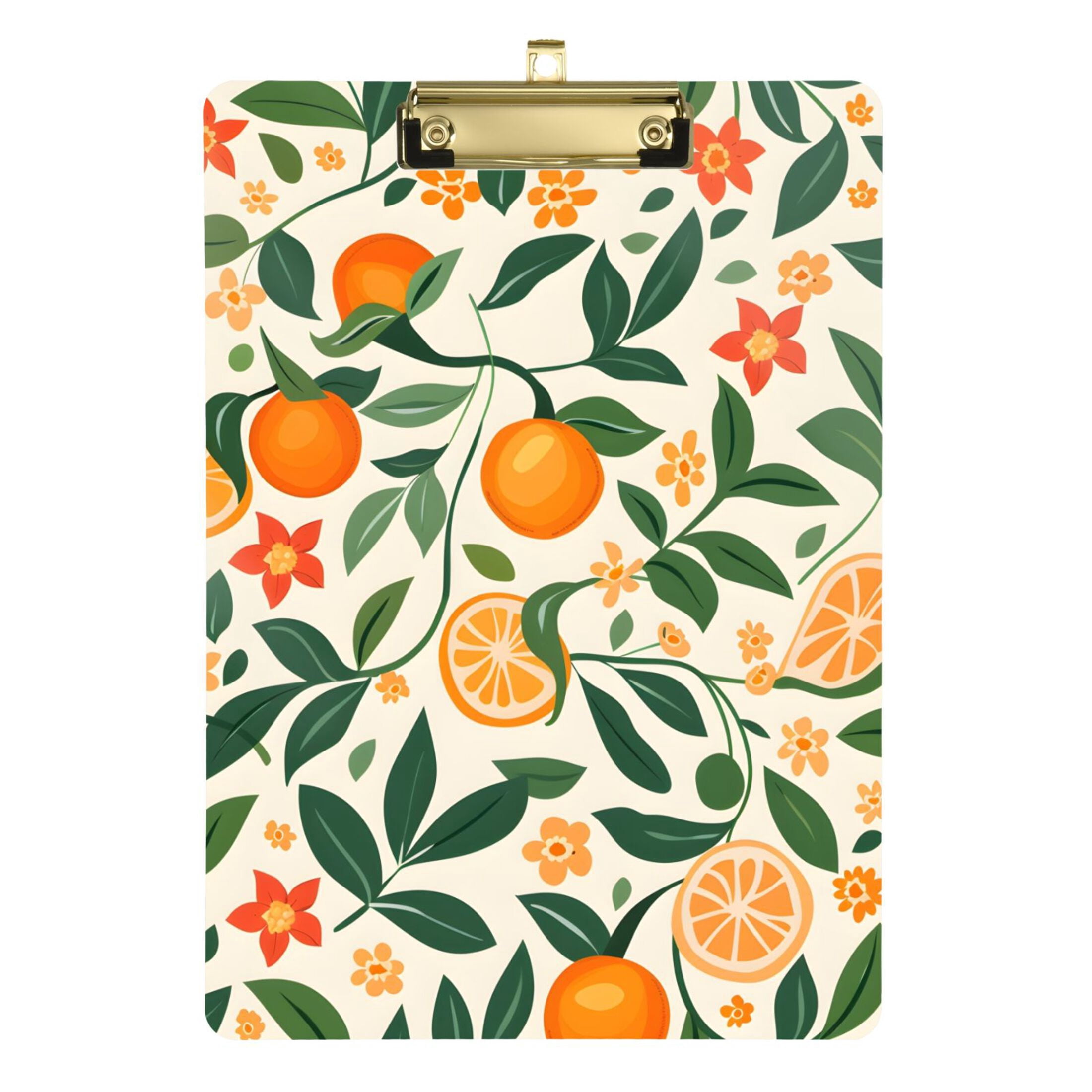 Oranges Leaves Flowers Acrylic Clipboard Drawing Board Clipboard with ...