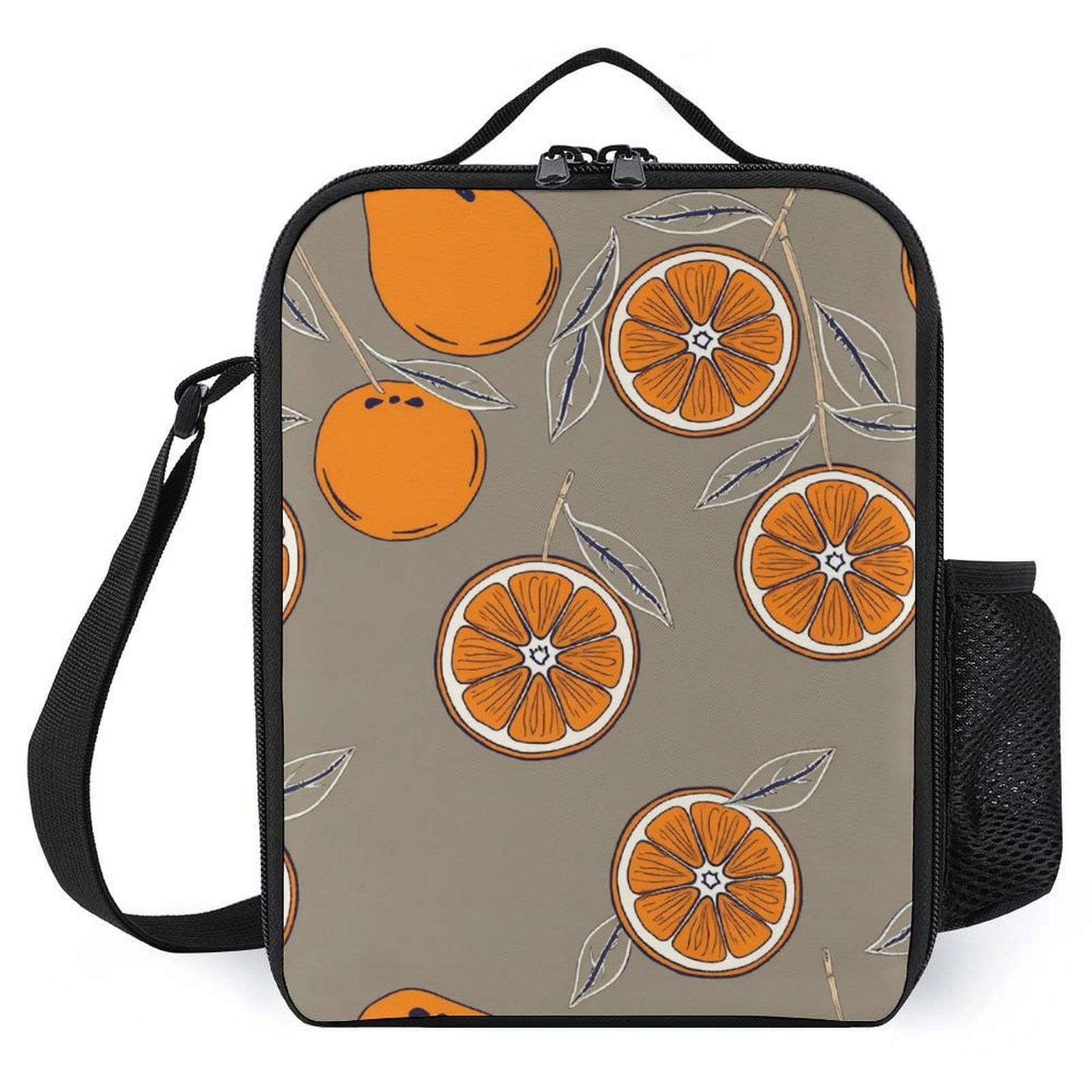 Oranges Seamless Patter Messenger Bag Cartoon Teenage Crossbody Bag ...