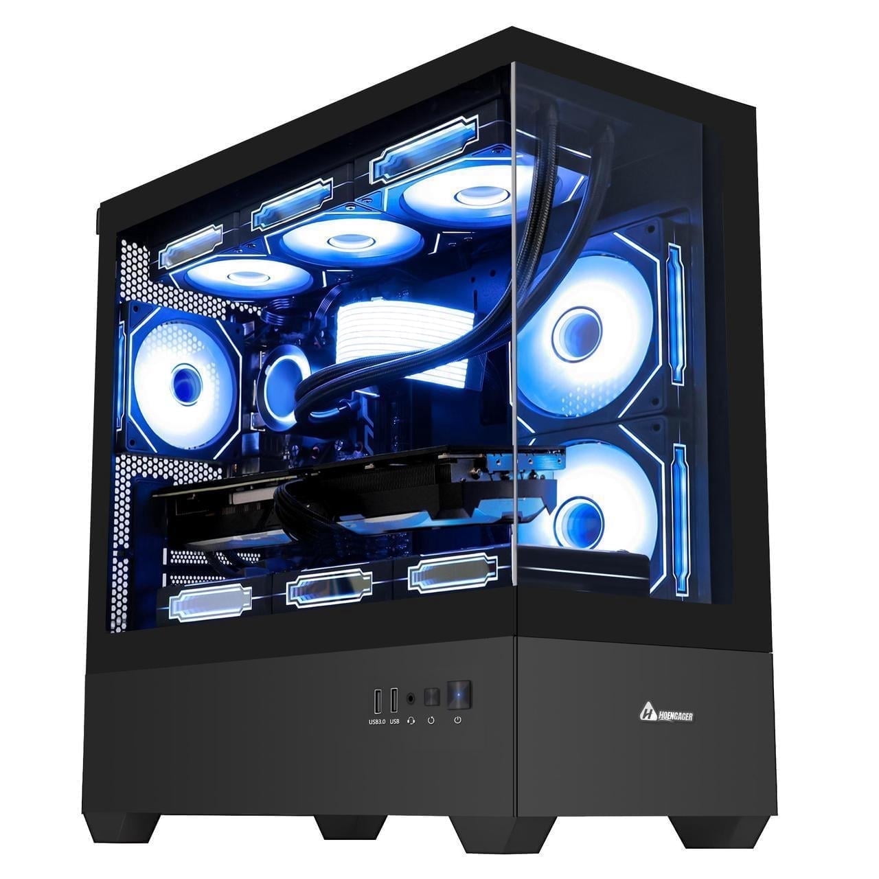 Hoengager Ocean Park Gaming PC-AMD Ryzen 5 5600X 4.6GHz- RTX 4060 8G ...