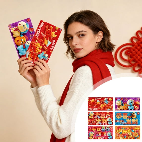 Orangide 2026 Chinese New Year Red Envelopes, Cute Cartoon Horse ...