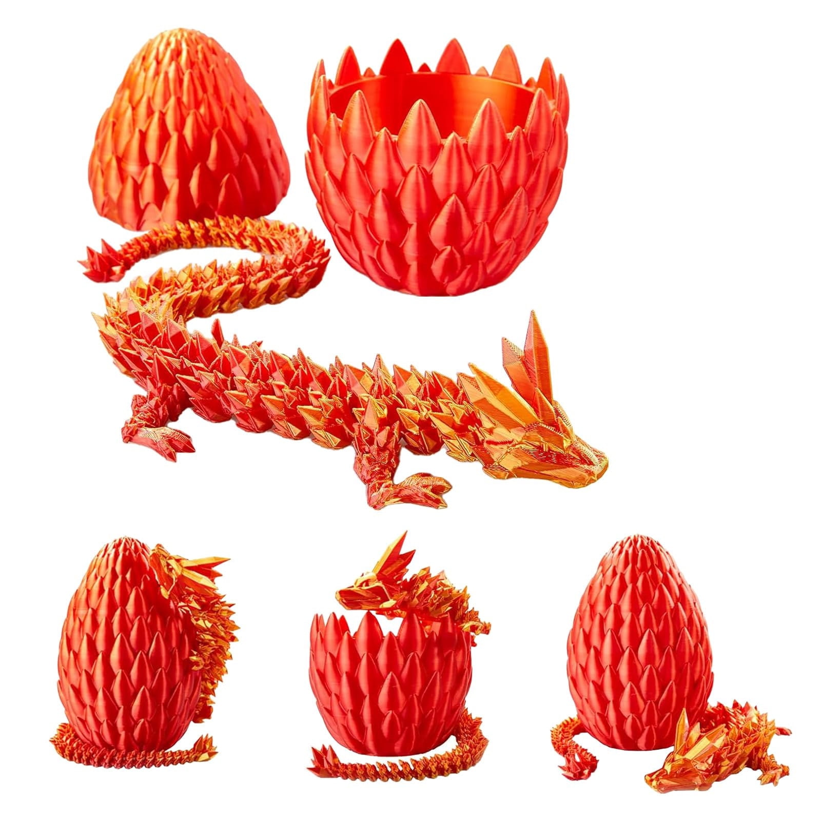 Orangide 3D Printed Dragon Toys Egg 11.2'', 3D Printed Animals Egg with ...