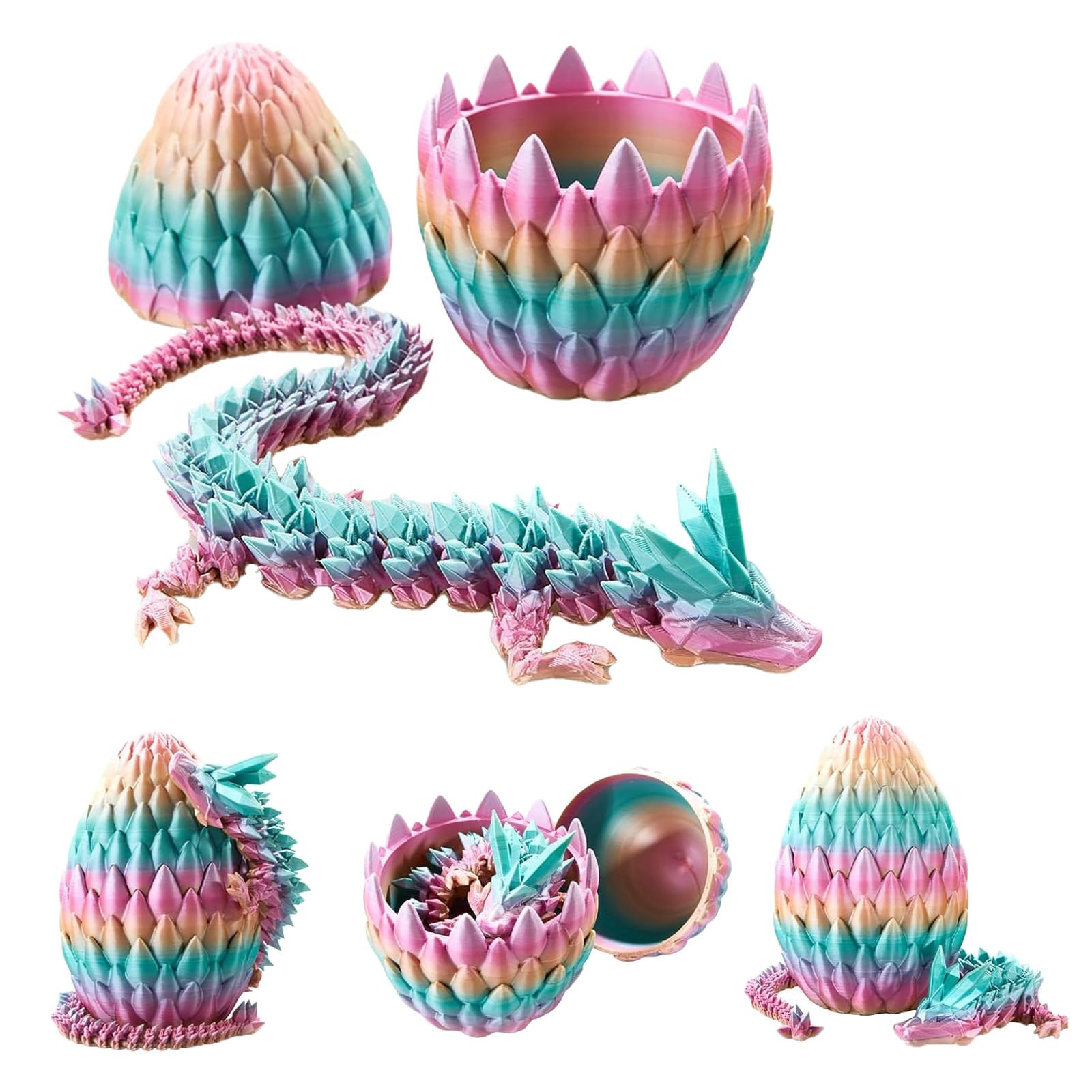 YIYEFU Dragon Egg Dragon Toys 3D Printed Dragon in Egg Full Articulated ...