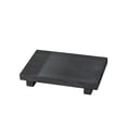 Orangide Black Wooden Display Stand, Elevated Rectangular Tray with ...