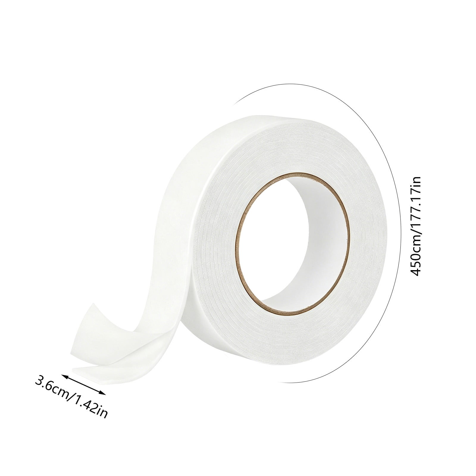 Orangide Double Sided Tape EVA Foam Strong Adhesive White Sponge Tape 1 ...