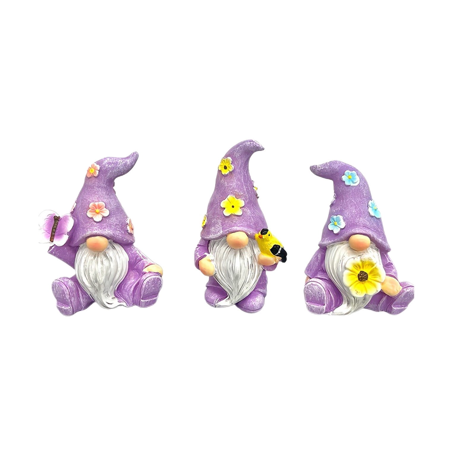 Orangide Easter Gnome Figurines, 3 Pcs Resin Spring Gnome Decorations ...