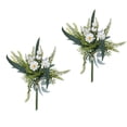 Orangide Faux Chrysanthemum and Aquatic Plants Bouquet - 2 Stems ...