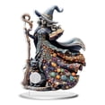 Orangide Halloween Witch Acrylic Figurine, Spooky Home Decor Tabletop ...