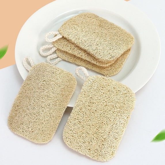 Orangide Natural Luffa Scrubber 4x3 Inch, Kitchen Dishwashing and Pot ...