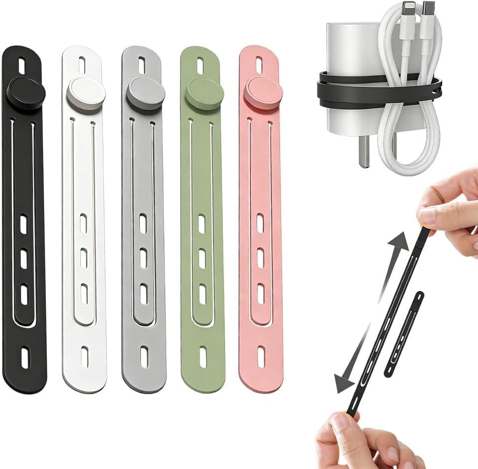Orangide Silicone Reusable Cable Management Ties, Organizer for ...