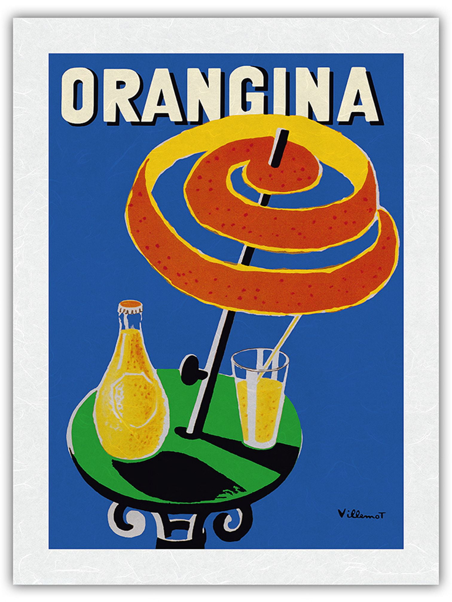 Orangina Sparkling Soda - Umbrella Ad - Vintage Advertising Poster by ...