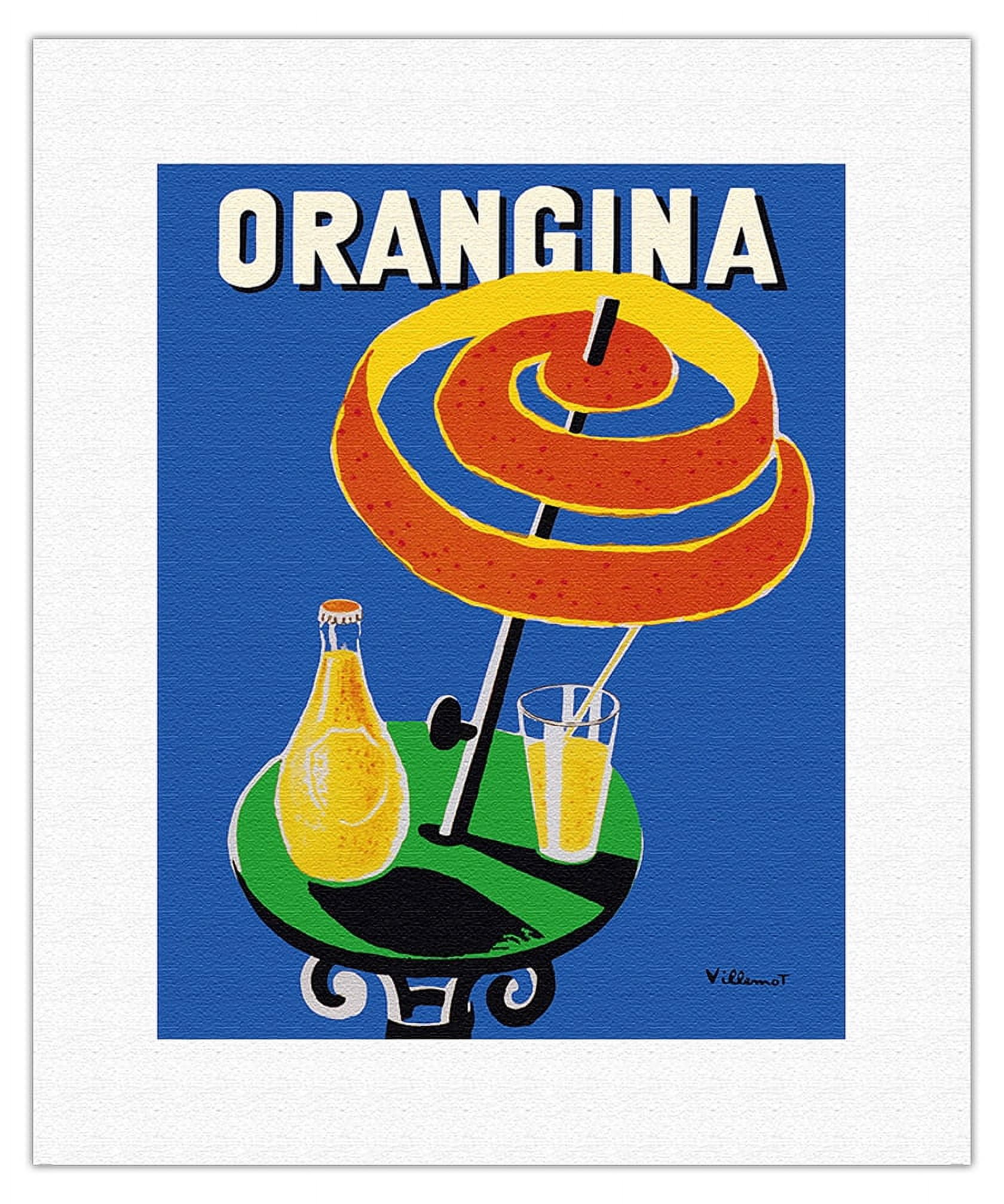 Orangina Sparkling Soda - Umbrella Ad - Vintage Advertising Poster by ...