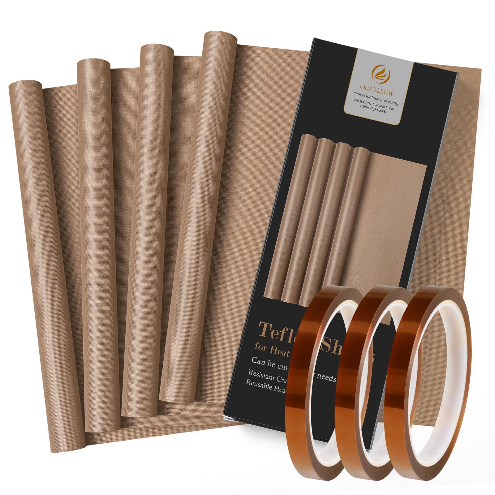 Oranllow 4 Pack PTFE MFF30 Teflon Sheets for Press, 16x12 Non-Stick ...